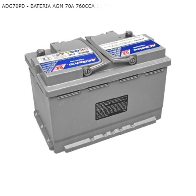 Bateria Acdelco AGM 70AH ADG70PD – Colonial Racing